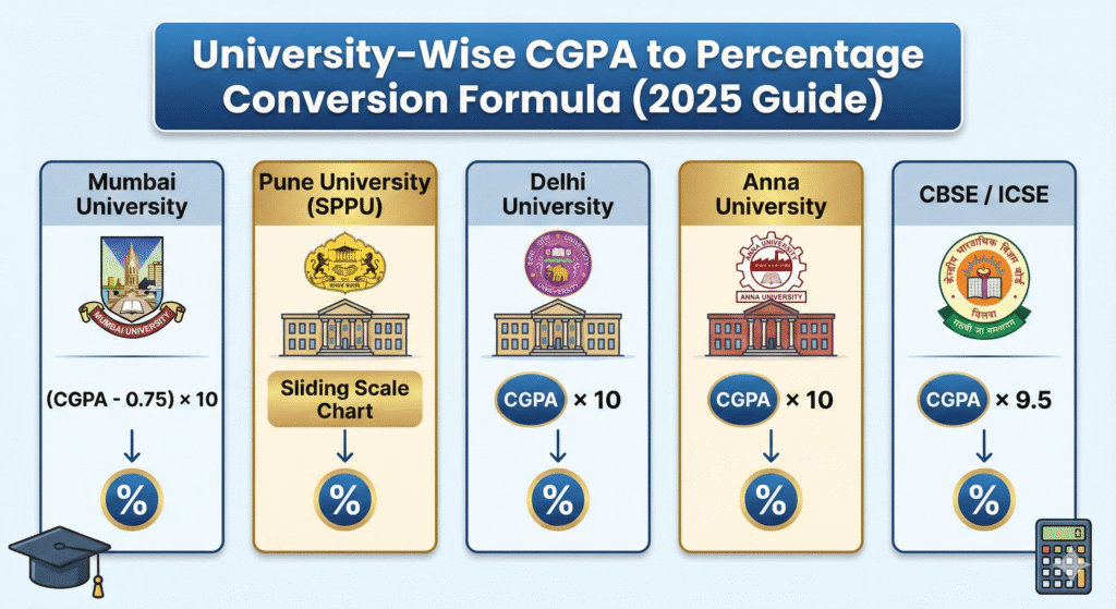 University-Wise CGPA to Percentage Conversion Formula (2025 Guide ...